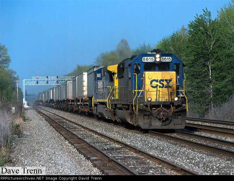 CSX #8615 Leads a Westbound CSX TV Train